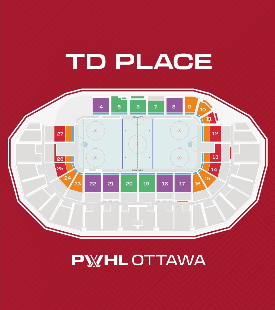 PWHL seating Map TD Place - TD Place | Lansdowne Live PWHL seating Map TD Place - TD Place | Lansdowne Live